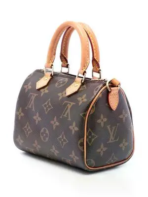 LOUIS VUITTON 2019 Monogram Nano Speedy Bandouliere Satchel - Brown