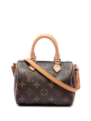 LOUIS VUITTON 2019 Monogram Nano Speedy Bandouliere Satchel