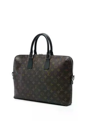 LOUIS VUITTON 2013 Monogram Macassar Porte Documents Jour Business Bag