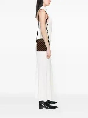 LOUIS VUITTON 2004 Damier Ebene Olav Pm Crossbody Bag - Brown