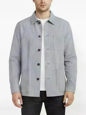 Givenchy Pinstriped Cotton Shirt Jacket