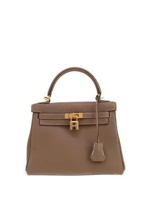 Hermès 2023 25 Kelly Leather Tote Bag - Brown