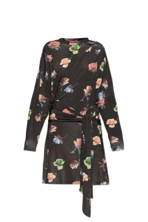 GANNI Floral Motif Mini Dress