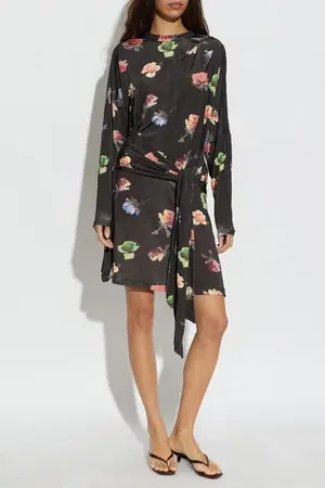GANNI Floral Motif Mini Dress
