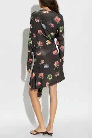 GANNI Floral Motif Mini Dress