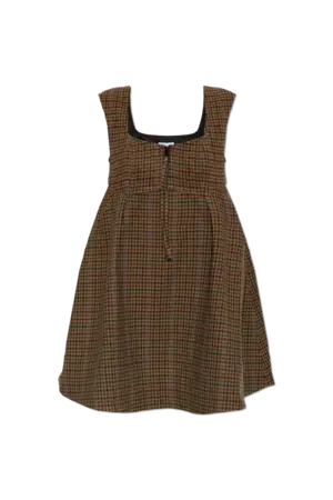 GANNI Plaid Pattern Mini Dress
