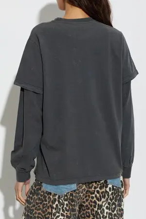 GANNI Long Sleeve T-shirt - Grey