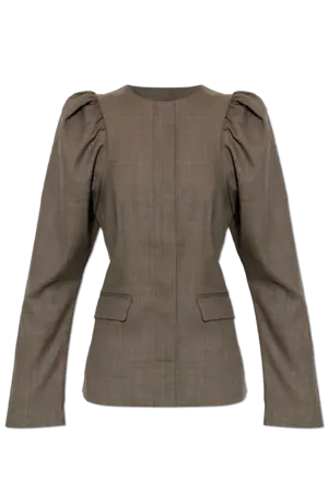 GANNI Blazer With Draped Shoulders