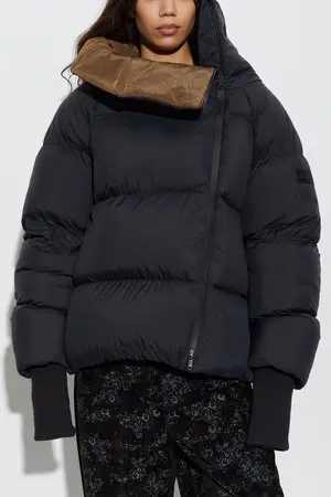 GANNI Animal Motif Down Jacket - Black