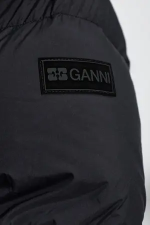 GANNI Animal Motif Down Jacket - Black