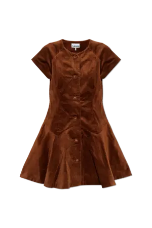 GANNI Corduroy Dress - Brown