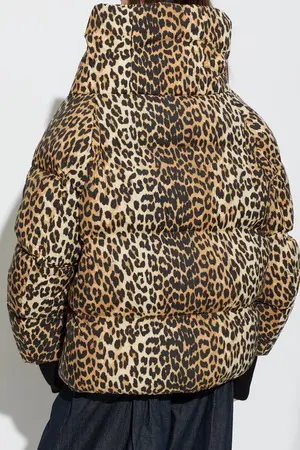 GANNI Animal Print Down Jacket