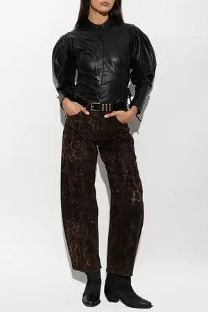 ALLSAINTS Leather Shirt ‘evanna