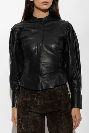 ALLSAINTS Leather Shirt ‘evanna