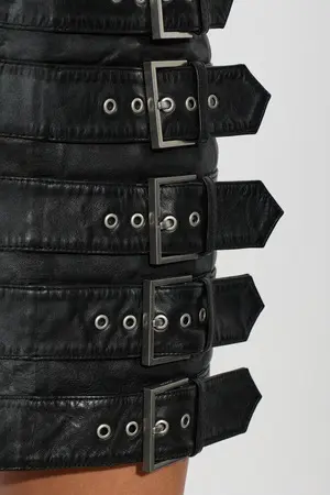 ALLSAINTS Leather Mini Skirt ‘betty