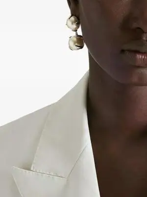 Givenchy Spiky Pearl Asymmetric Earrings In Metal And Pearls