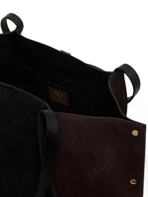 POLLINI Austin Stud-embellished Calf-hair Tote Bag - Brown