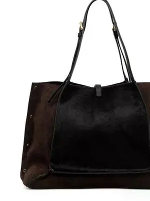 POLLINI Austin Stud-embellished Calf-hair Tote Bag