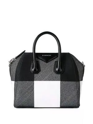 Givenchy Mini Embroidered Antigona Bag With Checks