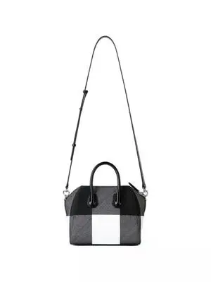 Givenchy Mini Embroidered Antigona Bag With Checks