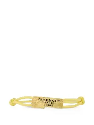 Givenchy Tape Cord Bracelet In Cotton And Metal - Gold