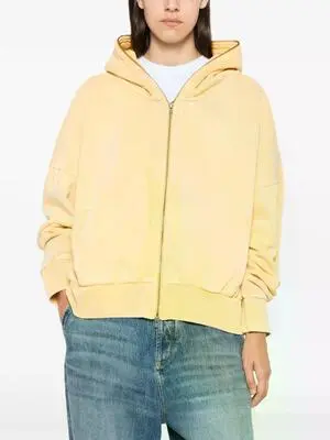 ENTIRE STUDIOS Zip-up Drop-shoulder Hoodie Yellow