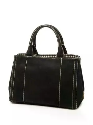 Prada 2013-2026 Small Canvas Canapa Logo Tote Satchel