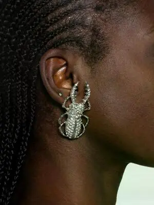Blumarine Crystal-embellished Beetle Earrings