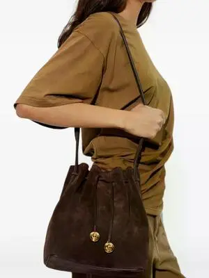 LIFFNER Charm Bucket Suede Bucket Bag - Brown