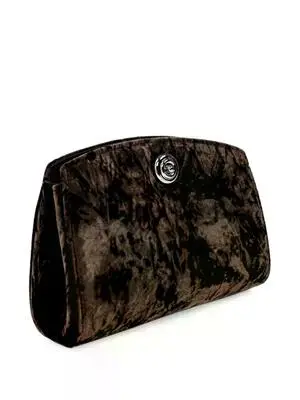 LIFFNER Pushlock Velvet Clutch Bag