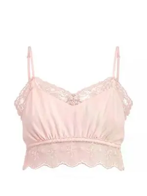 Simone Rocha Lace-trim Negligee Bralette - Pink