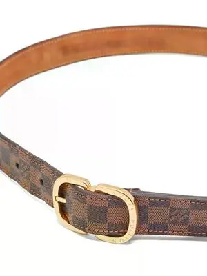 LOUIS VUITTON 2018 Mini Damier Ebene Buckle Belt
