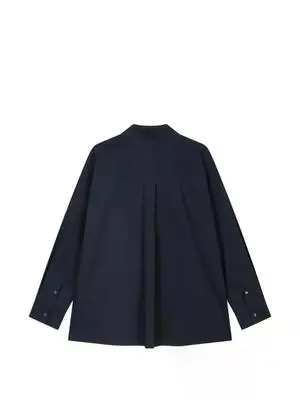 STUDIO TOMBOY Diagonal Button-fastening Shirt - Blue