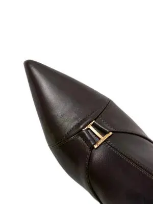 TWINSET Logo-plaque Pointed-toe Boots - Brown