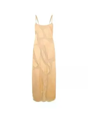 Moschino Patchwork Mesh Maxi Dress