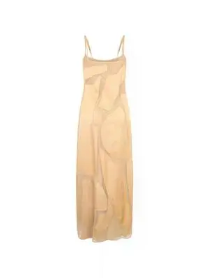 Moschino Patchwork Mesh Maxi Dress