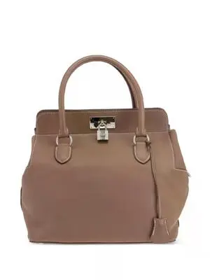 Hermès 2013 Tool Box Leather Tote Bag - Brown