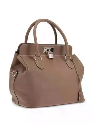 Hermès 2013 Tool Box Leather Tote Bag - Brown