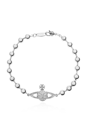 VIVIENNE WESTWOOD Brass Logo Bracelet - Silver