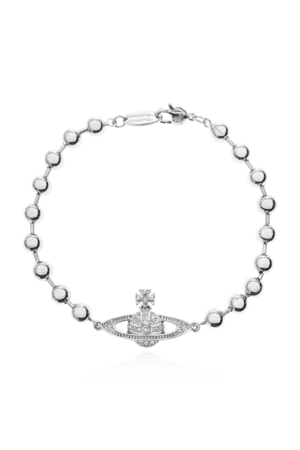 VIVIENNE WESTWOOD Brass Logo Bracelet - Silver