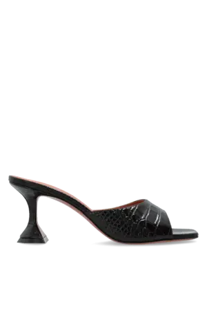 Amina Muaddi Lupita’ Heeled Mules - Black