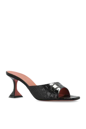 Amina Muaddi Lupita’ Heeled Mules - Black