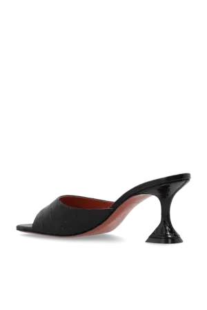 Amina Muaddi Lupita’ Heeled Mules - Black