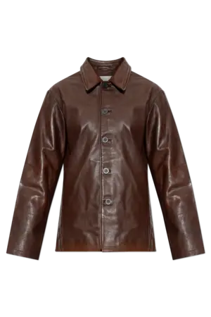 Studio Nicholson Leather Jacket ‘landau - Brown