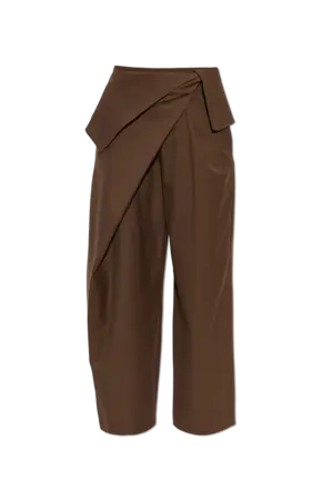 Loewe Wool Pleated Wide-leg Trousers By
