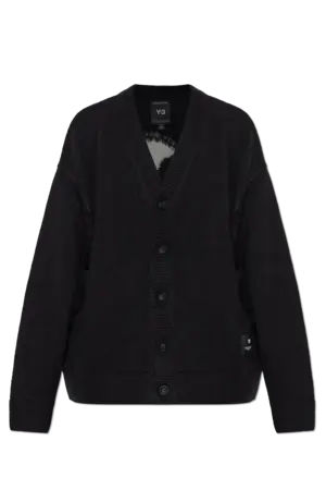 Y3 Cardigan With Logo Patch
