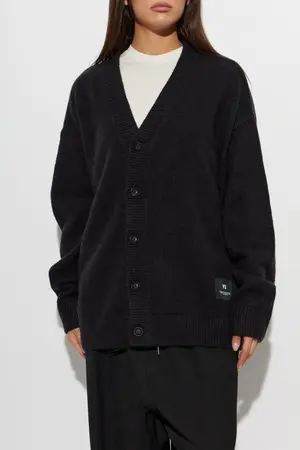 Y3 Cardigan With Logo Patch