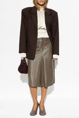 Victoria Beckham Leather Mid-length Pencil Skirt