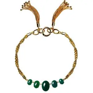 CRYSTALLINE JEWELLERY Tassel Drop Necklace - Green
