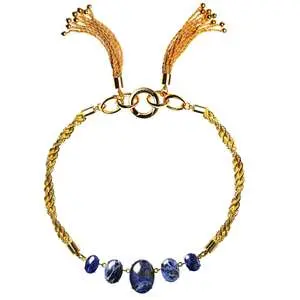CRYSTALLINE JEWELLERY Tassel Drop Necklace - Blue